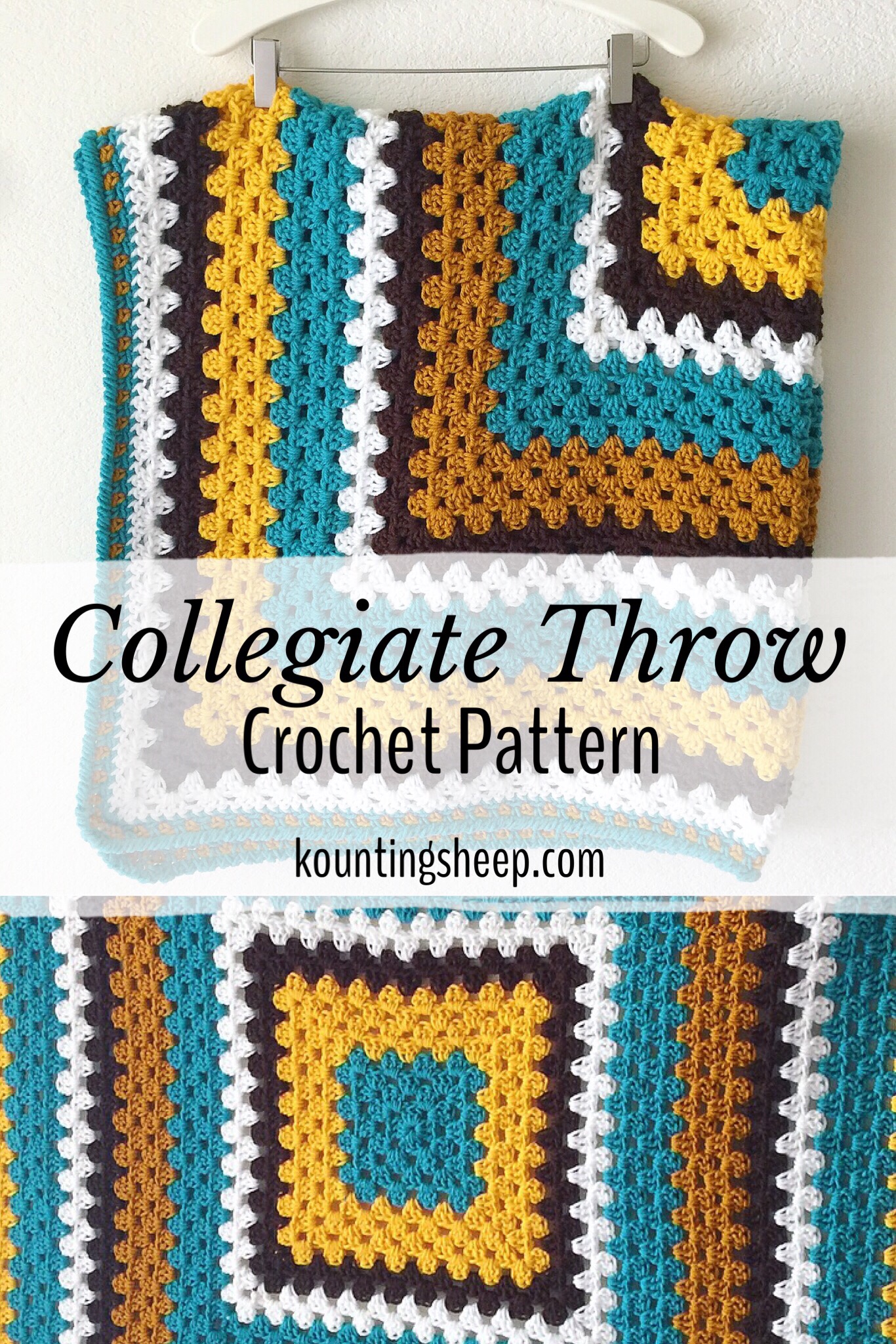 College Bound: Collegiate Throw [Crochet Pattern] – Kountingsheep